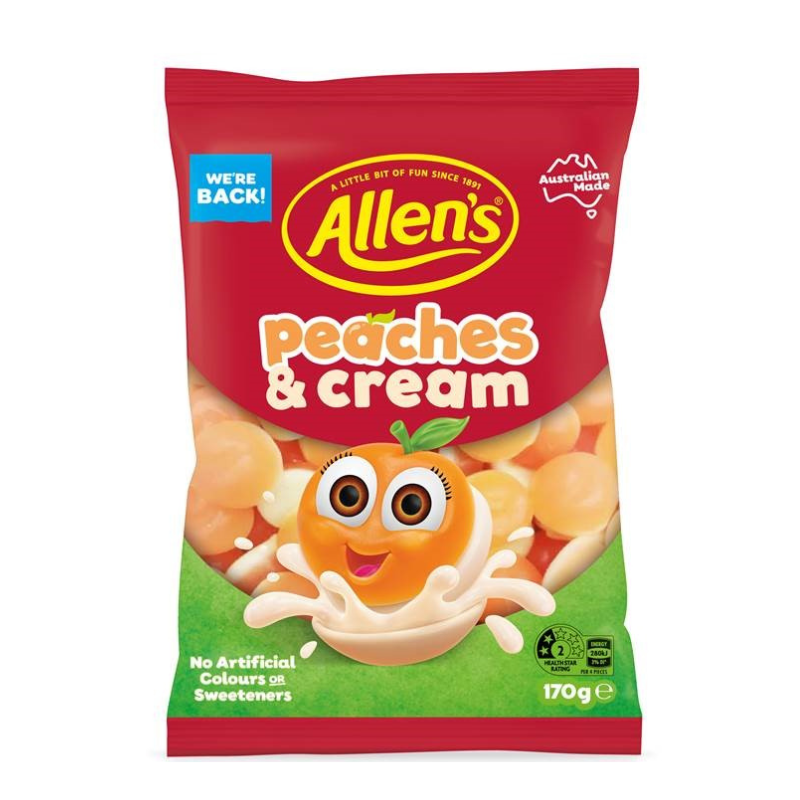 Allen's Peaches & Cream 170g – My Sweeties