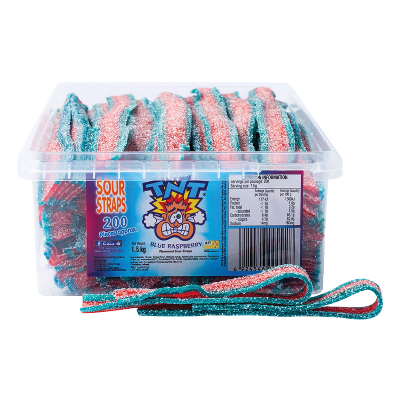 TNT Sour Straps Blue Raspberry 1.68kg – My Sweeties