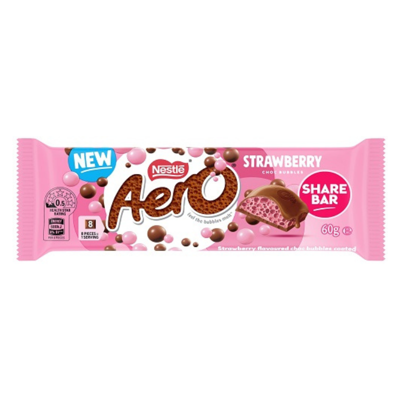 Aero Strawberry Share Bar 60g – My Sweeties