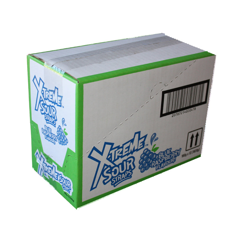 X Treme Sour Straps Blue Raspberry 160g – My Sweeties